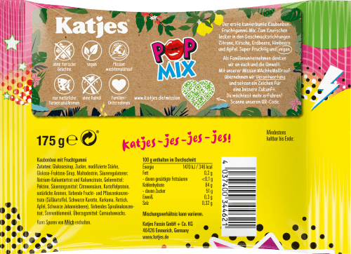 Katjes Fruchtgummi Pop-Mix, 175 g | dm.at