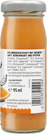 Voelkel Ingwer & Kurkuma Shot, 95 ml dauerhaft günstig online kaufen ...