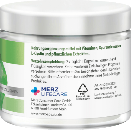 Merz Spezial Haar Vitamine Intense Kapseln 120 St, 71 g dauerhaft ...