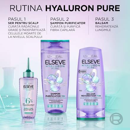 Elseve Hyaluron Pure șampon purificator, 250 ml | dm.ro