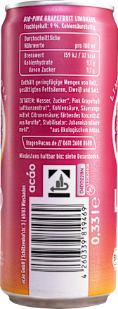 Limissimo Erfrischungsgetränk, Limonata Rosa Limo Pink Grapefruit, 0,33 ...