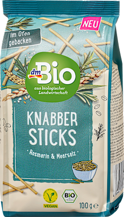 dmBio Knabbergebäck Sticks Rosmarin & Meersalz, 100 g | dm.at