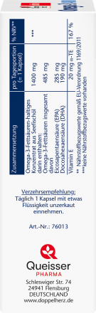 Doppelherz Omega-3 1400 Kapseln, 30 St dm Dauerpreis: Immergünstig ...