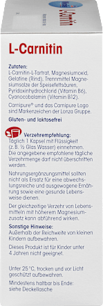 Mivolis L-Carnitin Kapseln, 60 St, 59 g dauerhaft günstig online kaufen ...