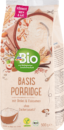 dmBio Porridge, Basis mit Dinkel & Flohsamen, 500 g dauerhaft günstig ...