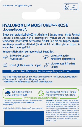 Labello Lippenpflege Hyaluron Moisture Rosé, 4,8 g dauerhaft günstig ...