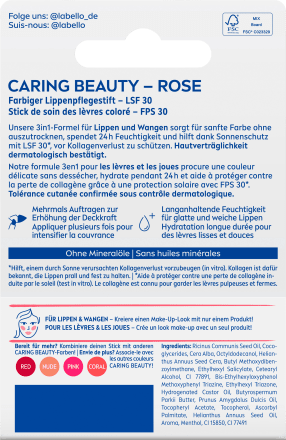 Labello Lippenpflege Caring Beauty Rose LSF 30, 4,8 g dauerhaft günstig ...