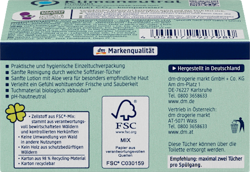 Sanft&Sicher Влажна тоалетна хартия Classic Sensitive, 15 бр. | dm България