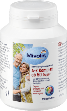 Mivolis A-Z Komplett Depot ab 50, Tabletten, 100 St, 153 g dauerhaft ...