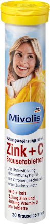 Mivolis Zink + C Brausetabletten 20 St., 82 g dauerhaft günstig online ...