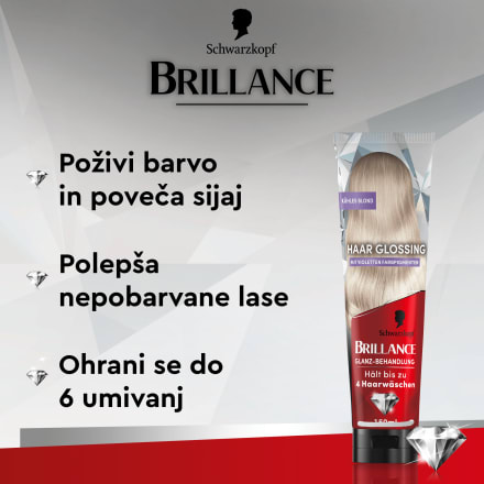 Schwarzkopf Brillance Barvna maska za lase Hladno blond, 150 ml | dm.si