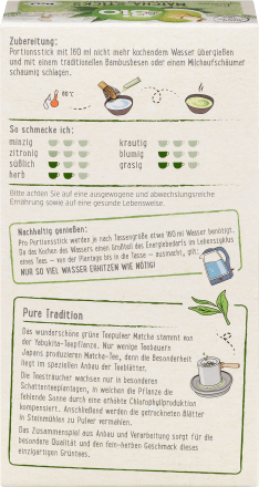 dmBio Bio matcha tea, 10 tasak, 20 g | dm.hu