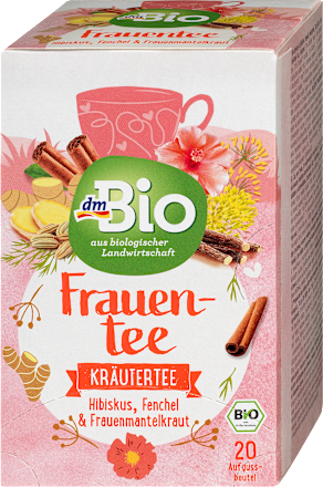 dmBio Kräutertee "Frauentee" mit Hibiskus, Fenchel & Frauenmantelkraut ...