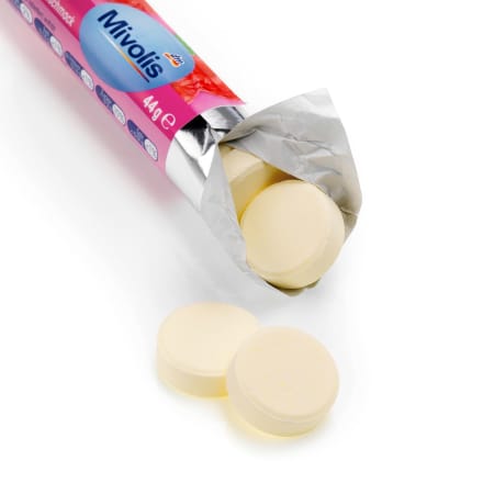 Mivolis Hroznový cukor s 10 vitamínmi, malina, 44 g trvalo výhodne ...