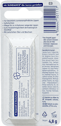 SUNDANCE Lippenpflege Sensitiv LSF 50, 4,8 g dauerhaft günstig online ...