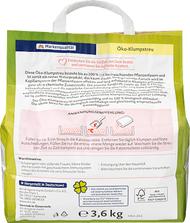 DEIN BESTES Eko posip za mace, 3,9 kg | dm.rs