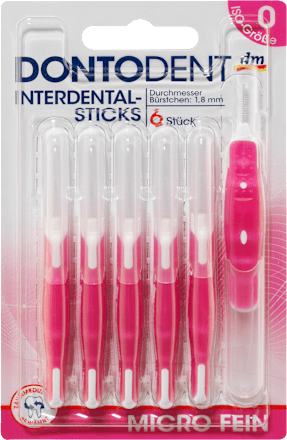 Dontodent Interdental Sticks micro fein (ISO-Gr. 0), 6 St dauerhaft ...