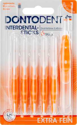 Dontodent Interdental Sticks extra fein (ISO-Gr. 1), 6 St dauerhaft ...