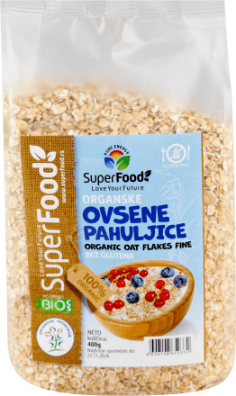 SUPERFOOD ORGANSKE OVSENE PAHULJICE, 400 g | dm.rs