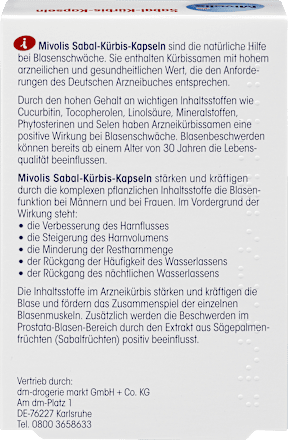 Mivolis Sabal-Kürbis-Kapseln, 90 St dauerhaft günstig online kaufen | dm.de