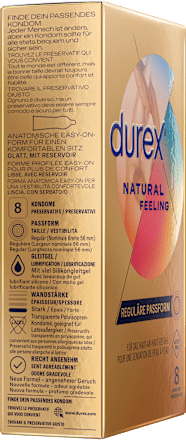 Durex Kondome Natural Feeling, latexfrei, Breite 56mm, 8 St dauerhaft günstig online kaufen | dm.de