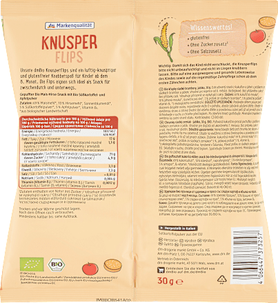 dmBio Bio ekstrudiran prigrizek koruza-proso z bio sladkim krompirjem ...