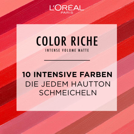 L'ORÉAL PARiS Lippenstift Color Riche Intense Volume Matte 600 Le Nude ...