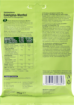 Mivolis Bomboni s okusom eukaliptusa i mentola, 75 g | dm-drogeriemarkt.ba