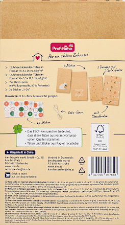 Profissimo Adventskalender Tüten-Set, 1 St | dm.at