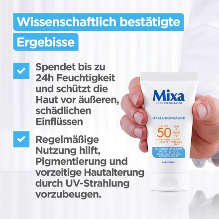 Mixa Feuchtigkeitscreme LSF 50, 50 ml dauerhaft günstig online kaufen ...