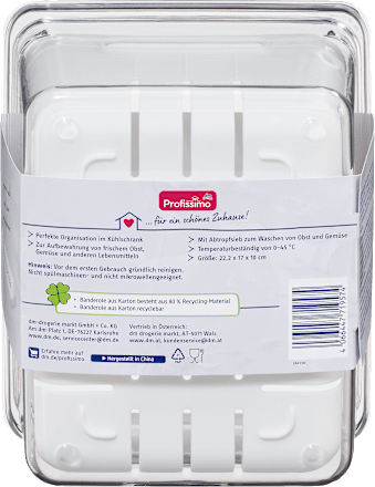 Profissimo 2in1-Organizer mit Deckel für den Kühlschrank, 1 St ...