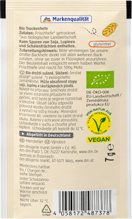 dmBio Backhefe 2er Pack, 14 g dauerhaft günstig online kaufen | dm.de