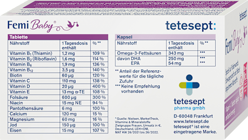 tetesept Femi Baby Kapseln & Tabletten je 30 St, 61,8 g dauerhaft ...