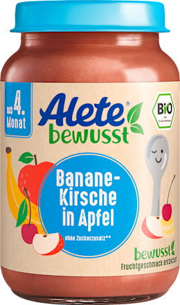 Alete bewusst Früchte Banane-Kirsch in Apfel, nach dem 4.Monat, 190 g dauerhaft günstig online ...