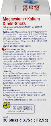 Mivolis Magnesium Kalium Direkt-Sticks, 30 Stück – ZUQF