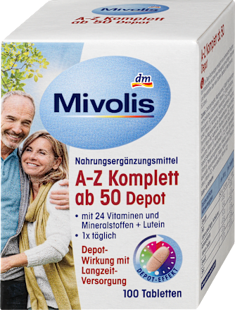Mivolis A-Z Komplett Depot ab 50, Tabletten, 100 St, 153 g dauerhaft ...