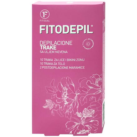 FITOGAL FITODEPIL trake za depilaciju lica, bikini zone i tela, sa uljem nevena, 20 kom | dm.rs