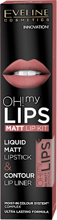 EVELINE COSMETICS Oh! my Velvet Lips Matt set za usne – 03 Rose Nude, 4,5 ml | dm.rs