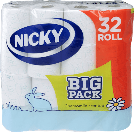 NICKY Big Pack toalettpapír, 32 tekercs, 3 rétegű, 3 840 lap | dm.hu