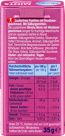Mivolis Pastillen, Mints Waldbeere, zuckerfrei, 35 g dauerhaft günstig ...