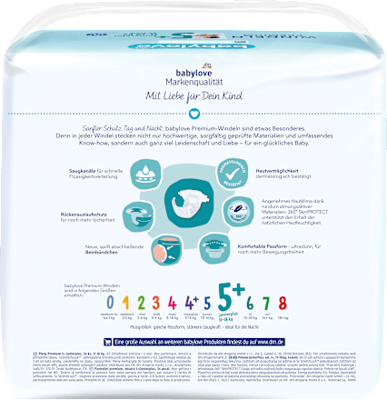 babylove Premium pelene juniorplus vel. 5+ (11-18 kg), 34 kom. | dm.hr