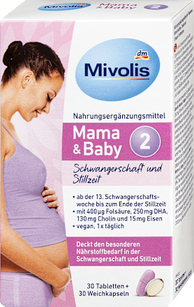 Mivolis Mama & Baby 2 Tabletten 30 St + Weichkapseln 30 St, 65 g ...