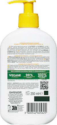 Garnier Skin Active Reinigungsgel Glow Booster Vitamin C, 250 ml ...