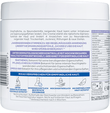 Mixa Pflegecreme Panthenol Comfort, 400 ml dauerhaft günstig online ...