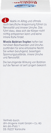 Mivolis Baldrian-Tropfen, 100 ml dauerhaft günstig online kaufen | dm.de
