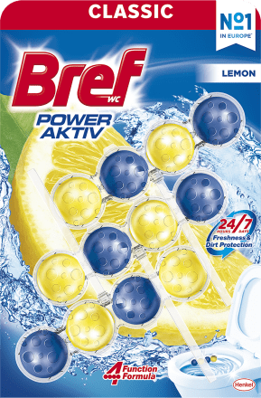 Bref WC obešanka Power Aktiv Juicy Lemon, 3 kos | dm.si