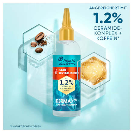 head&shoulders Leave-In Serum Derma x Pro Haar-Revitalisierer, 145 ml ...