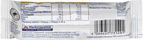 Sportness Proteinriegel 25%, Banana Bread Geschmack, 45 g dauerhaft ...