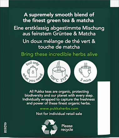 pukka Grüner Tee "Supreme Matcha Green" mit Grüntee & Matcha (20 Beutel ...