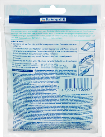 Dontodent Zahnseidesticks Sensitive, 40 St dauerhaft günstig online ...